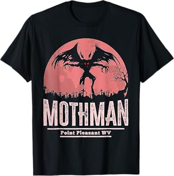 Amazon.com: Mothman Cryptid Point Pleasant WV T-Shirt : Clothing, Shoes & Jewelry